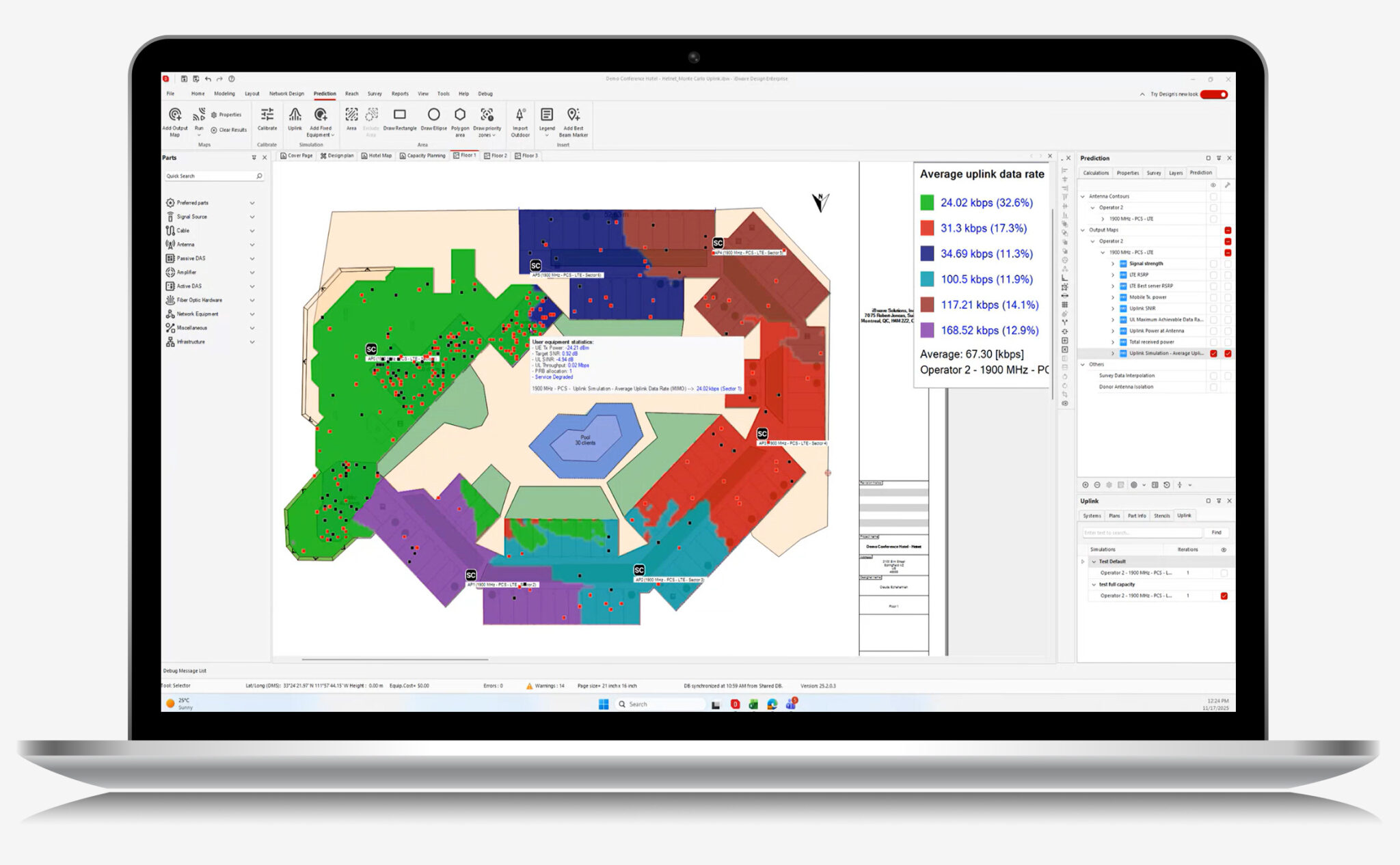 Advanced Uplink Capacity Simulation - In-building wireless network ...